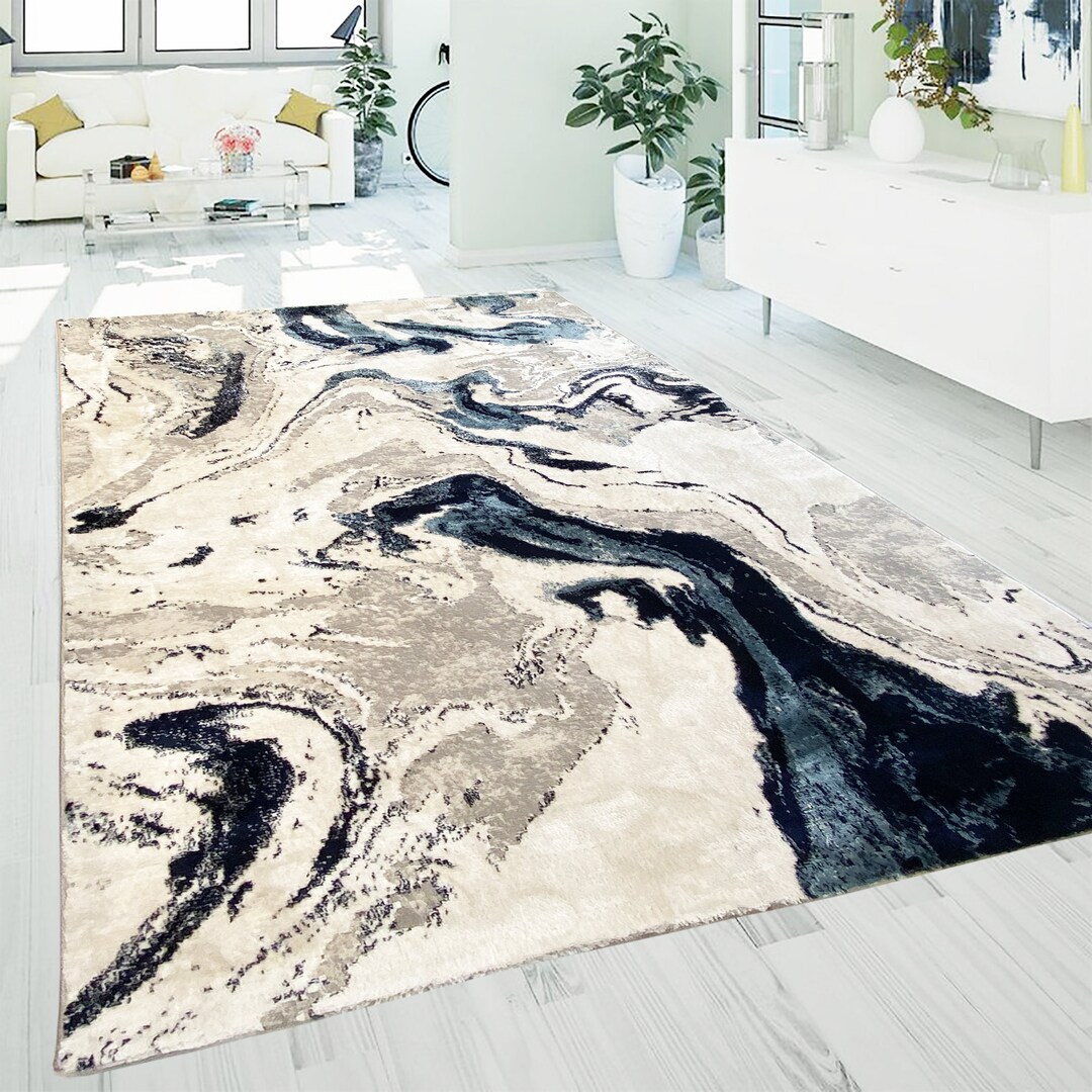 RUGS Blue Modern Abstract Small Extra Large Floor Carpets Rugs - Etsy