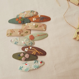 Embroidered Hair Clip | Hand Embroidery Clip | Hair Clip for Girl ...