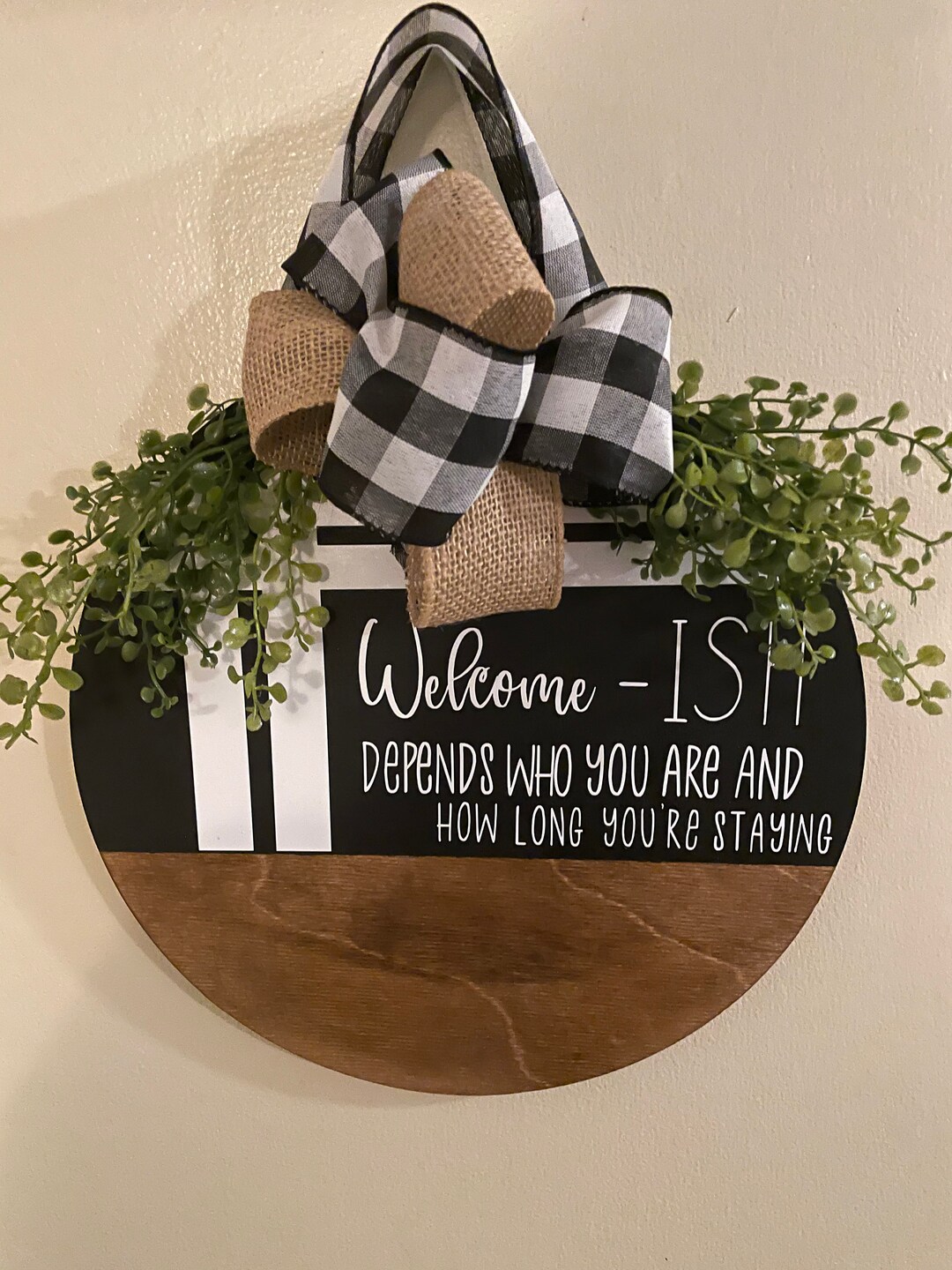 Welcome-ish Door Sign - Etsy
