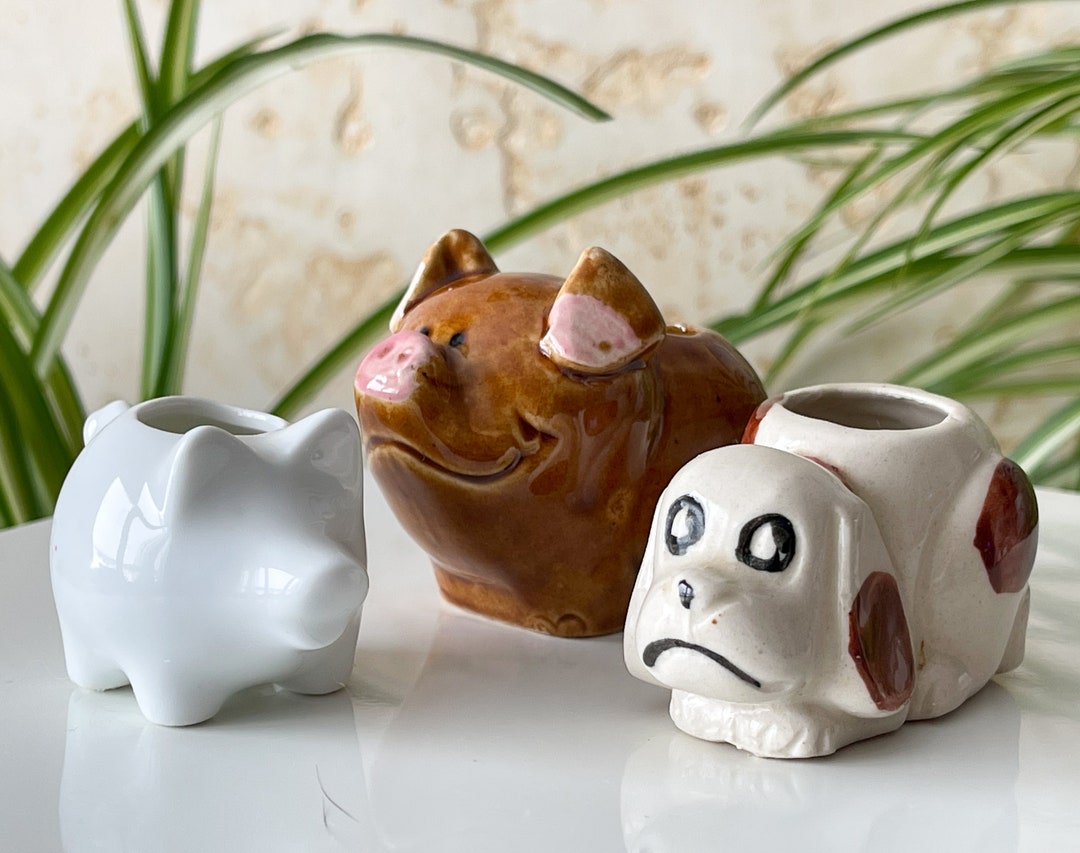 Pig Shaped Boxs, Mini Porcelain Trinket Boxs Sharped as Pigs and Dog - Etsy