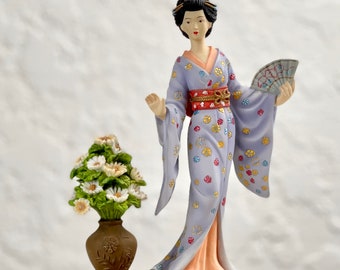 Porcelain Japanese Geisha Figurine | Etsy UK
