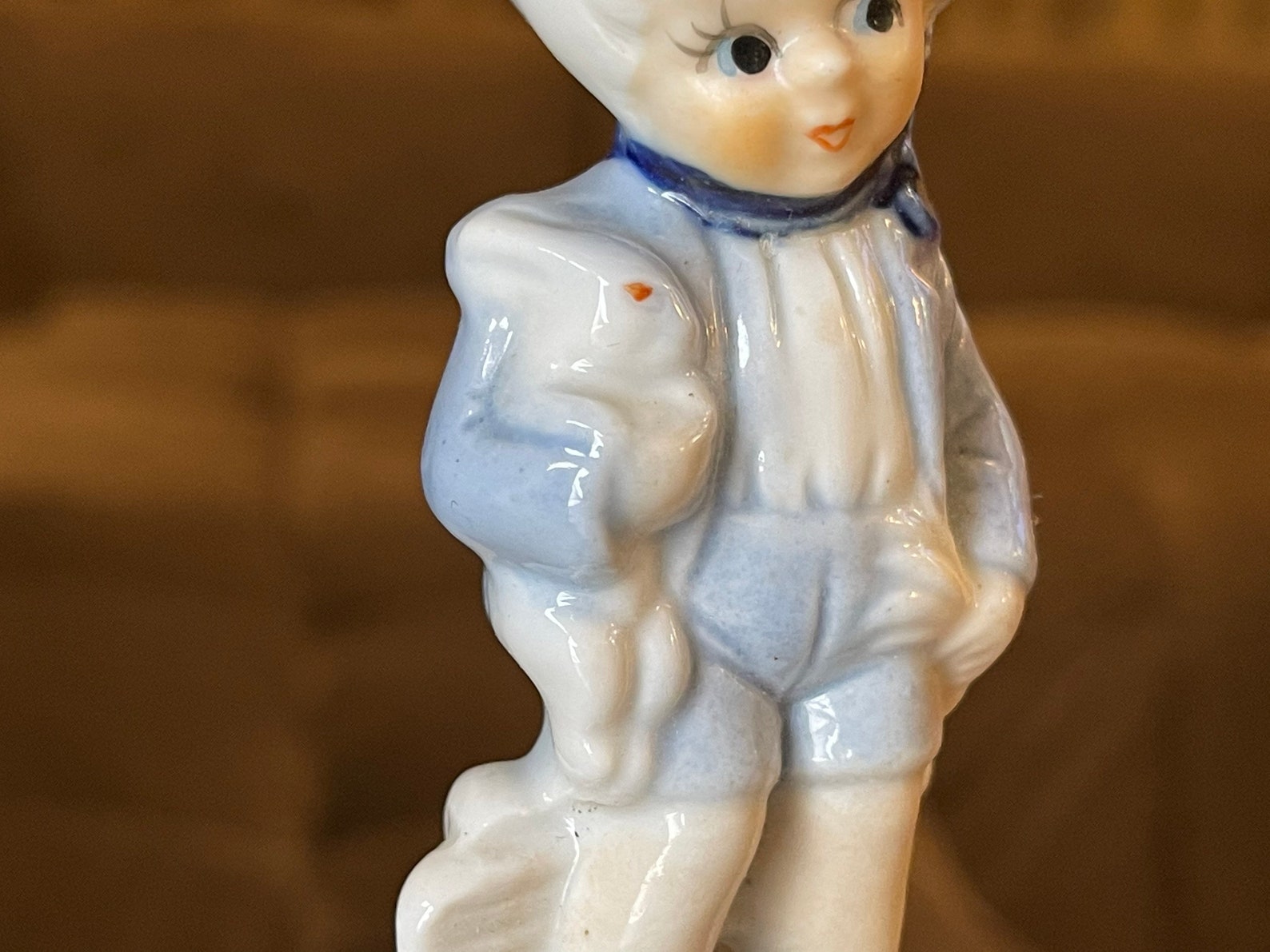 Porcelain Little Boy Figurine the Boy is Happy to Have a Bunny - Etsy