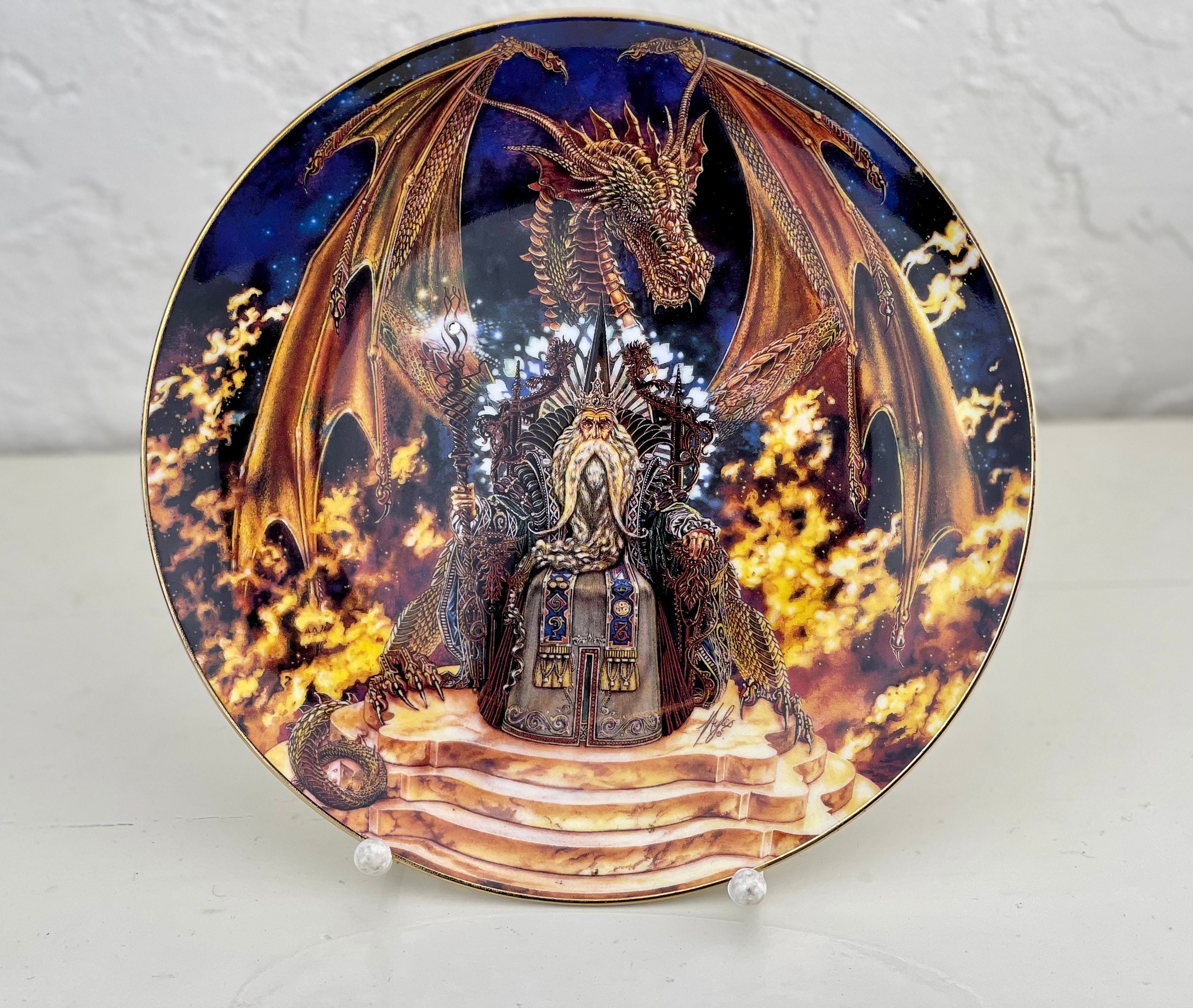 Royal Doulton Limited Edition Plate DRAGON FIRE Fine Bone China Myles ...