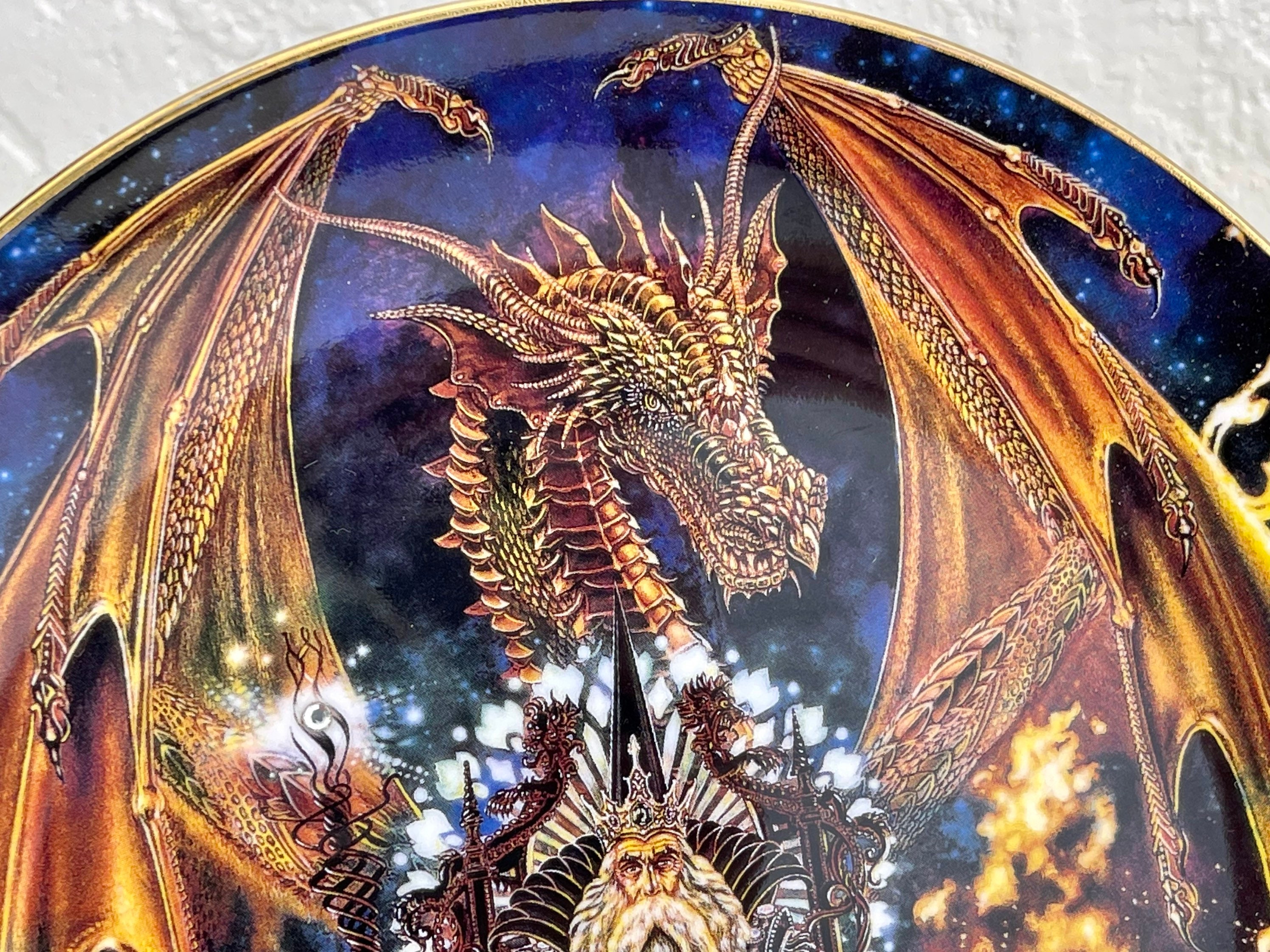 Royal Doulton Limited Edition Plate DRAGON FIRE Fine Bone China Myles ...