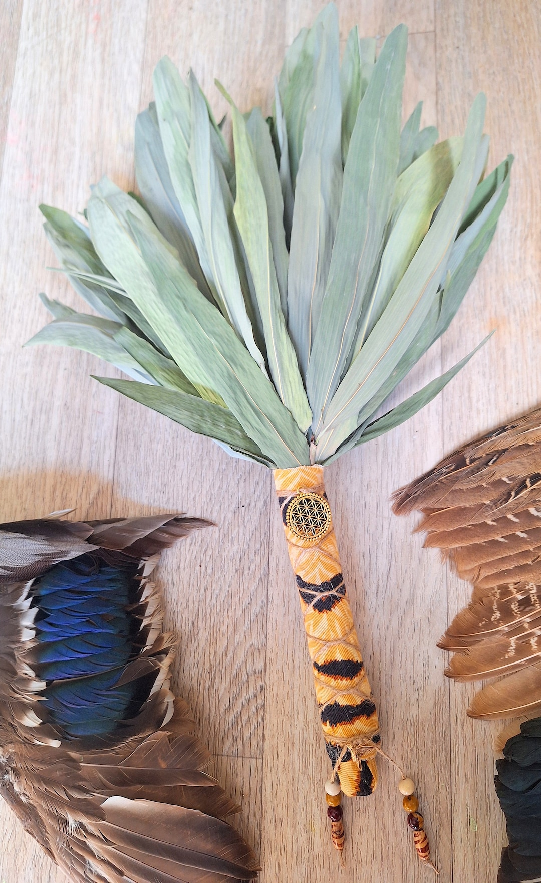 Chakapa Shacapa Shamanic Leaf Rattle Animal Print Flower of Life ...