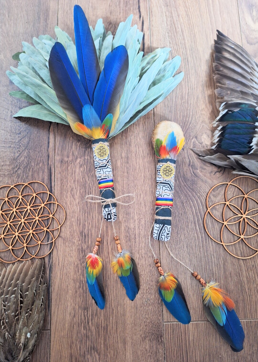 Ceremonial Tool Set Chakapa Shacapa Deer Hide Rattle - Etsy