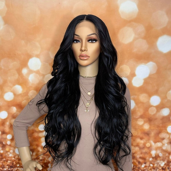 Black Lace Front Wig - Etsy