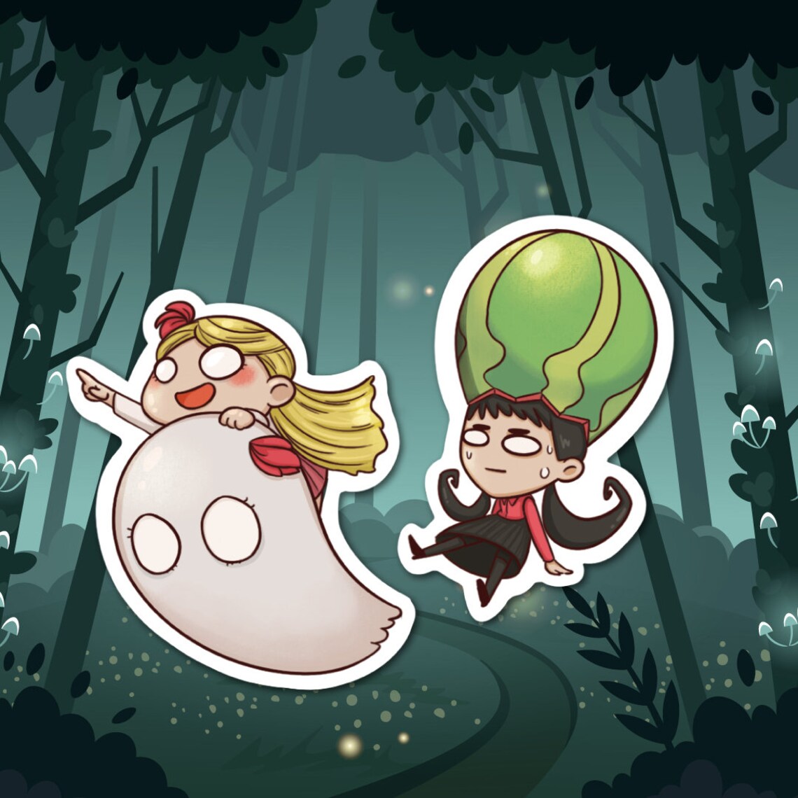 Don't Starve Together DST Game Fanart Sticker Pack - Glossy White Vinyl ...
