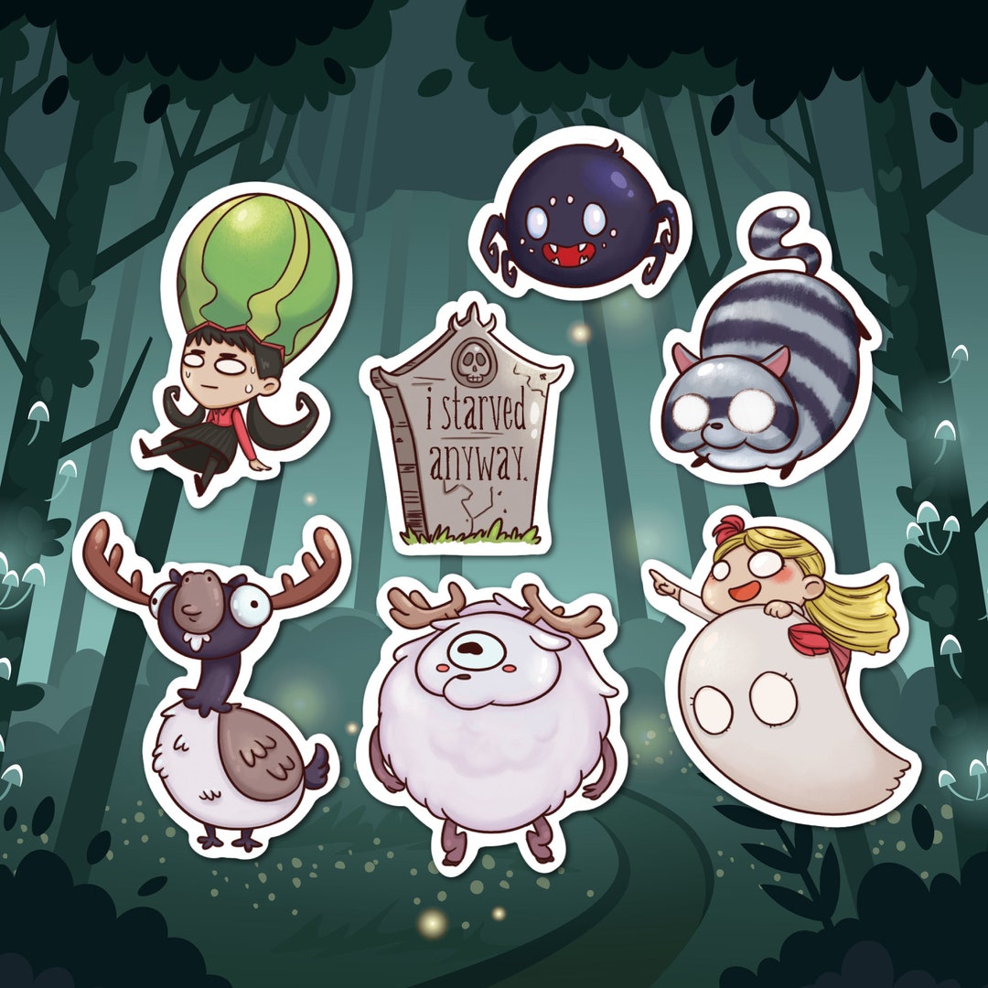 Don't Starve Together DST Game Fanart Sticker Pack - Glossy White Vinyl ...