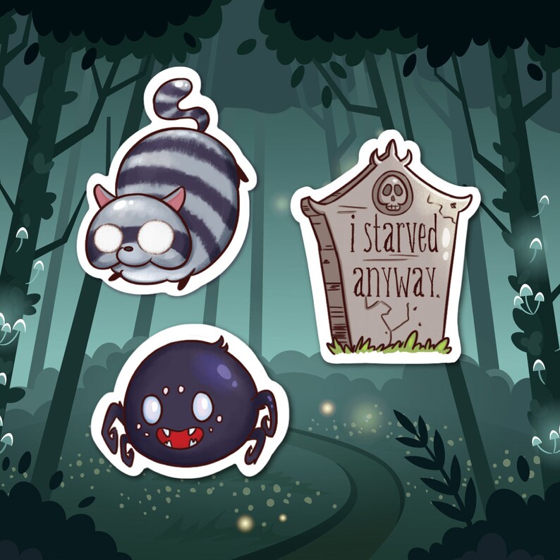 Don't Starve Together DST Game Fanart Sticker Pack Glossy White Vinyl ...