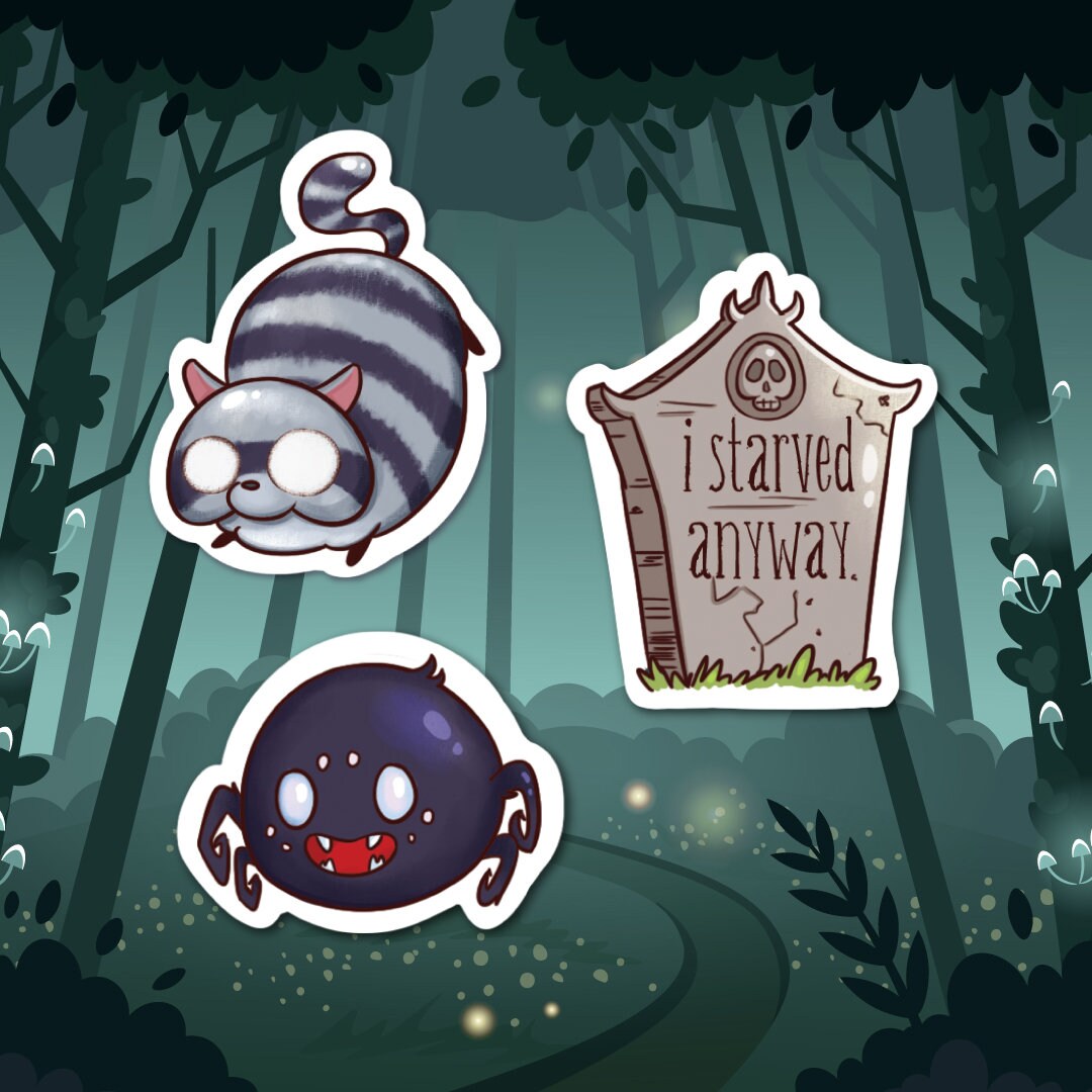 Don't Starve Together DST Game Fanart Sticker Pack - Glossy White Vinyl ...