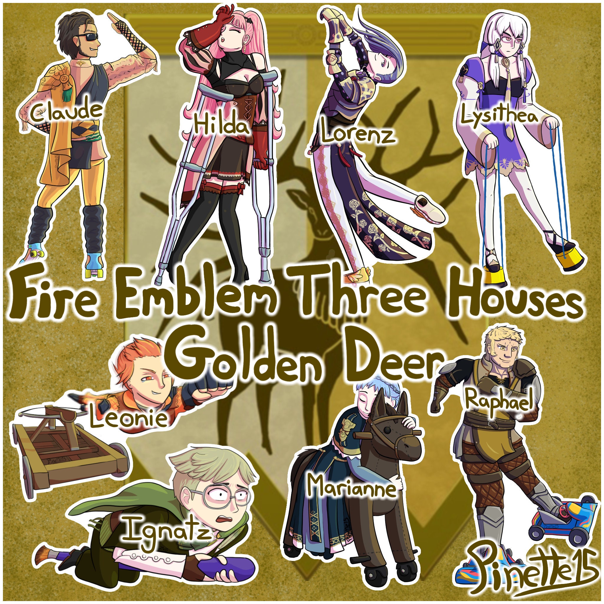 Fire Emblem Three Houses: Golden Deer Stickers - Etsy