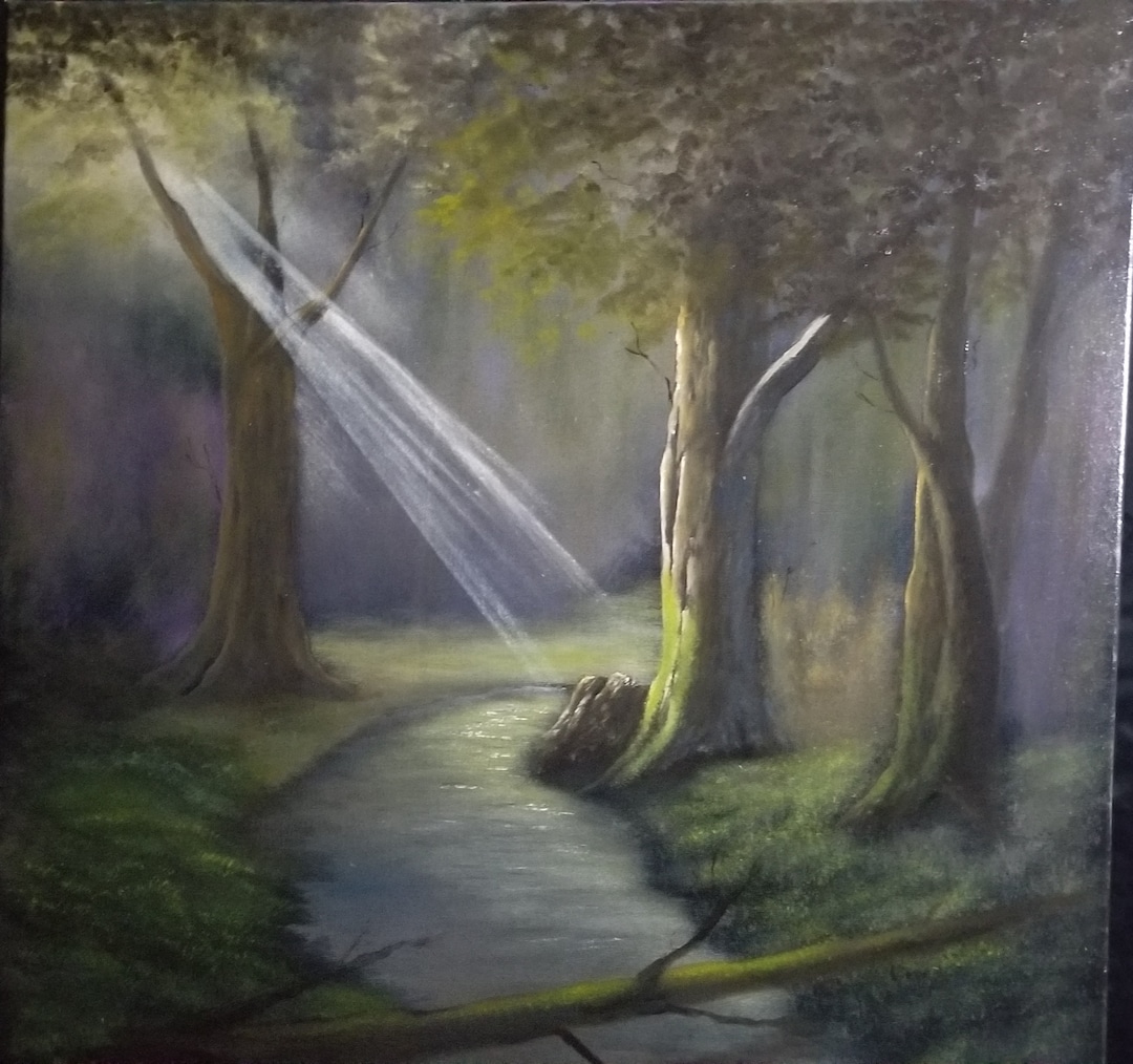 Deep Forest Oil on Canvas Painting - Etsy.de