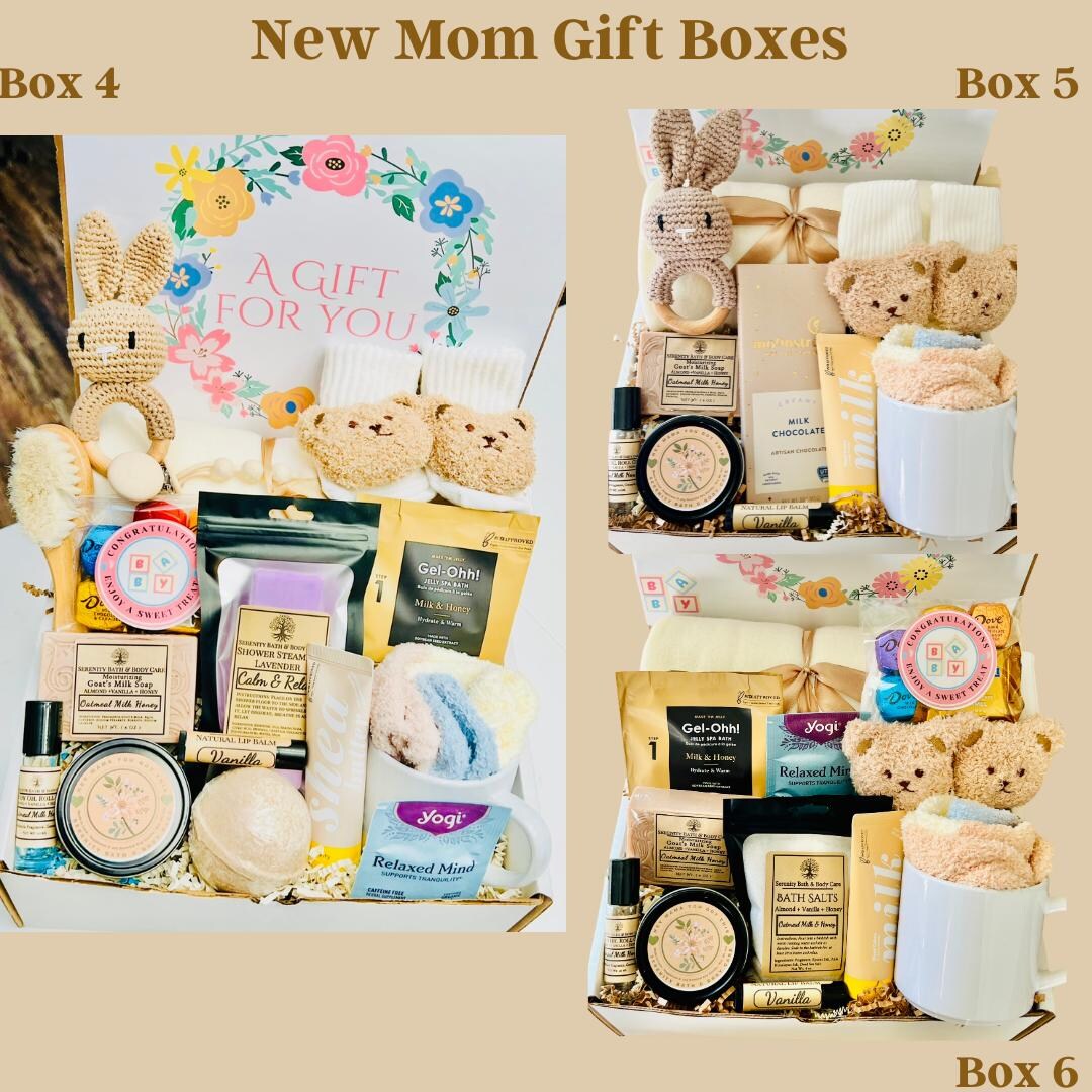 New Mom Spa Gift Box, New Baby Gift, Pregnancy Gift, Baby Shower Gift ...