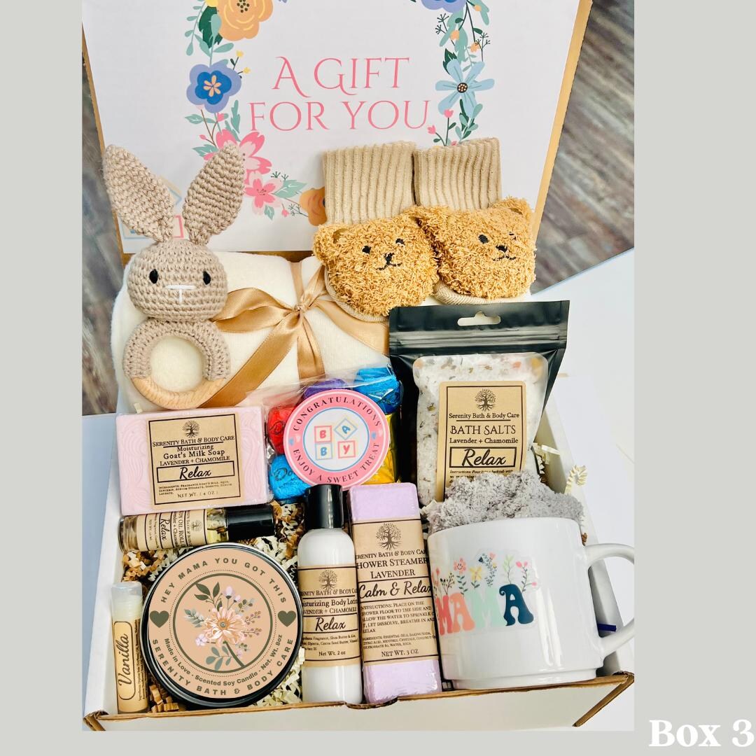 New Mom Spa Gift Box, New Baby Gift, Pregnancy Gift, Baby Shower Gift ...