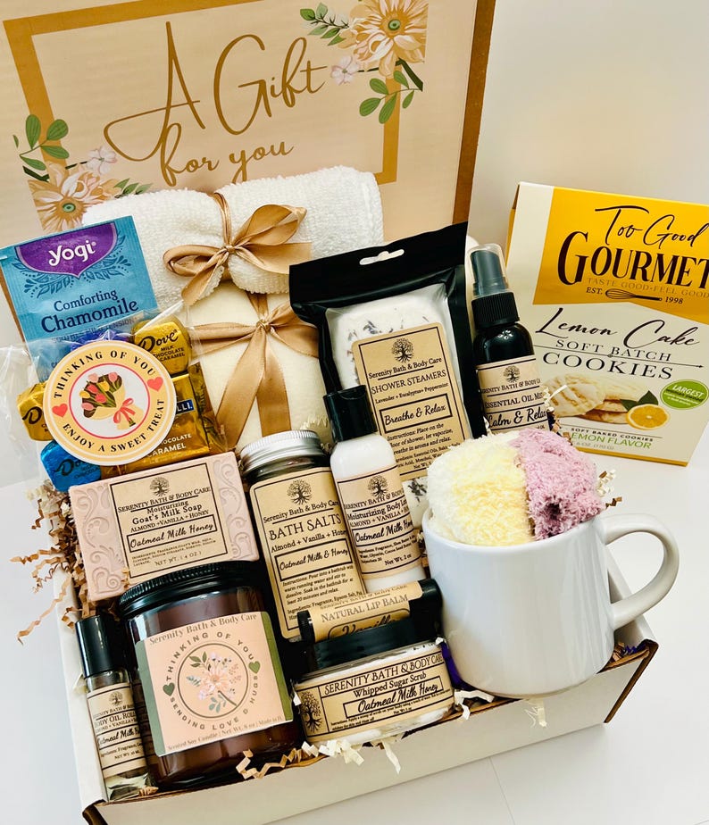 Comforting Sympathy Spa Basket, Bereavement Self-care Package for Grief ...