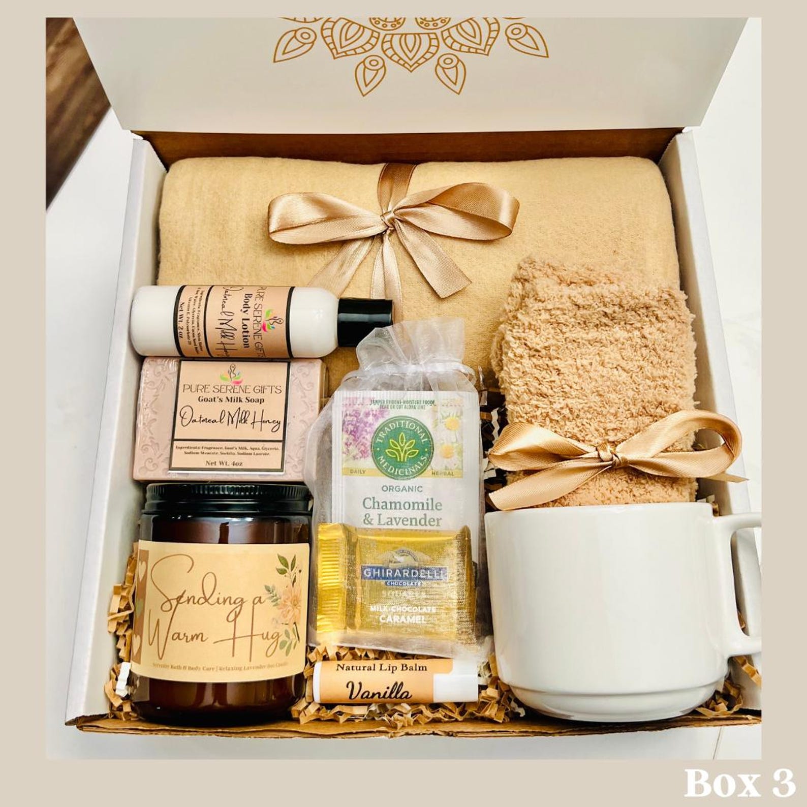Comforting Sympathy Spa Basket, Bereavement Self-care Package for Grief ...