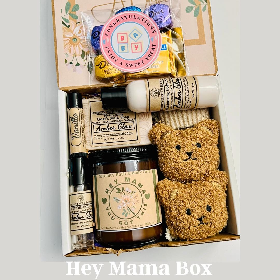New Mom Spa Gift Box, New Baby Gift, Pregnancy Gift, Baby Shower Gift ...