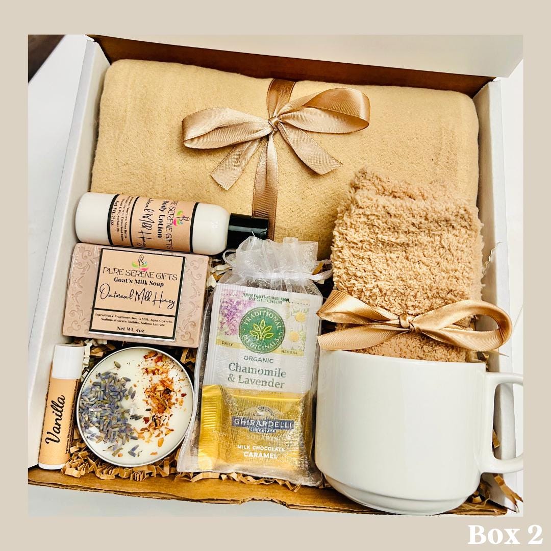 Comforting Sympathy Spa Basket, Bereavement Self-care Package for Grief ...