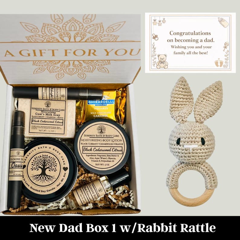 New Dad Gift Box, Congratulations New Dad Gift, Baby & Dad Gift Set ...