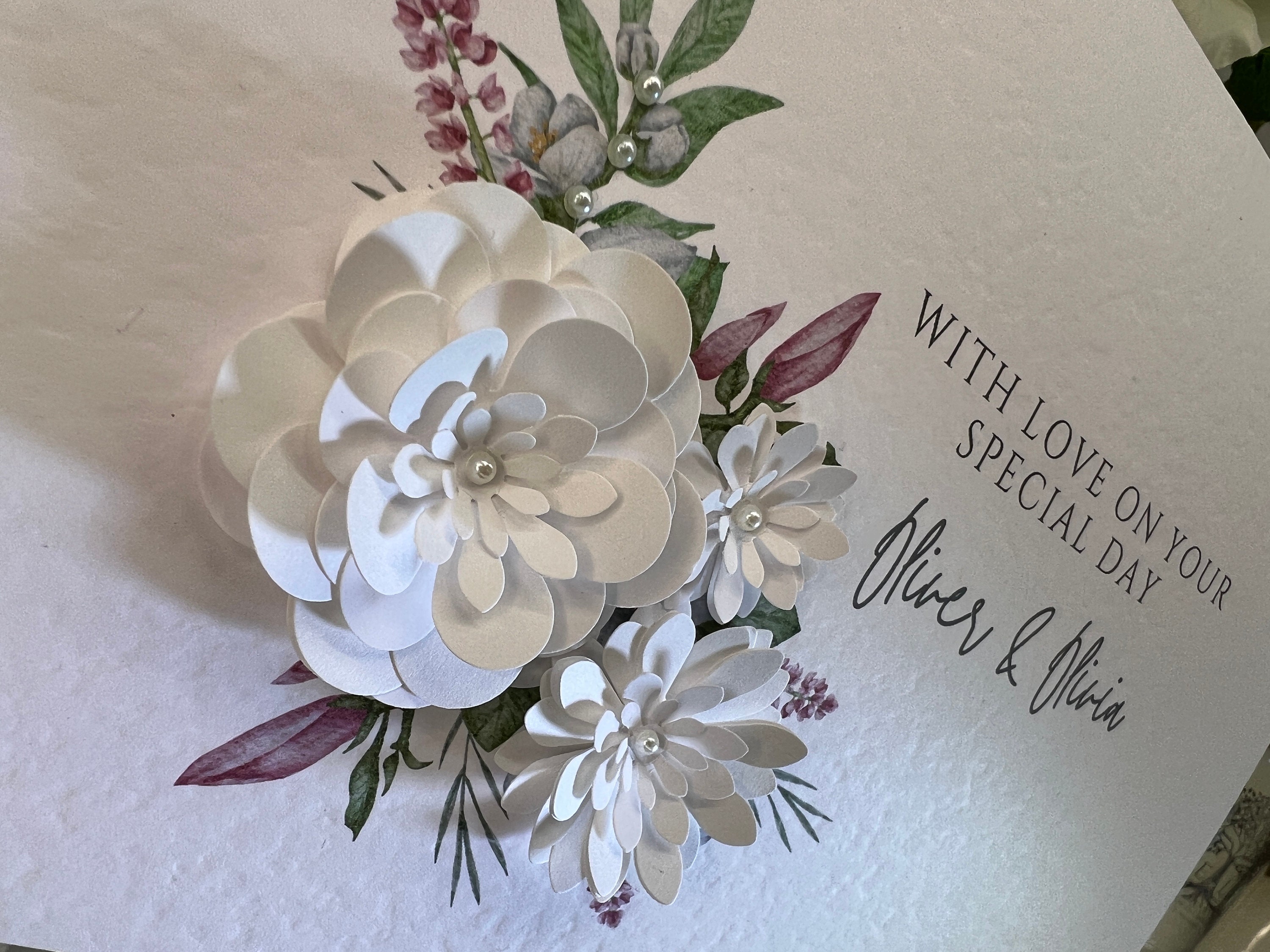 Personalised Wedding Card Simple Wedding Card Personalised - Etsy