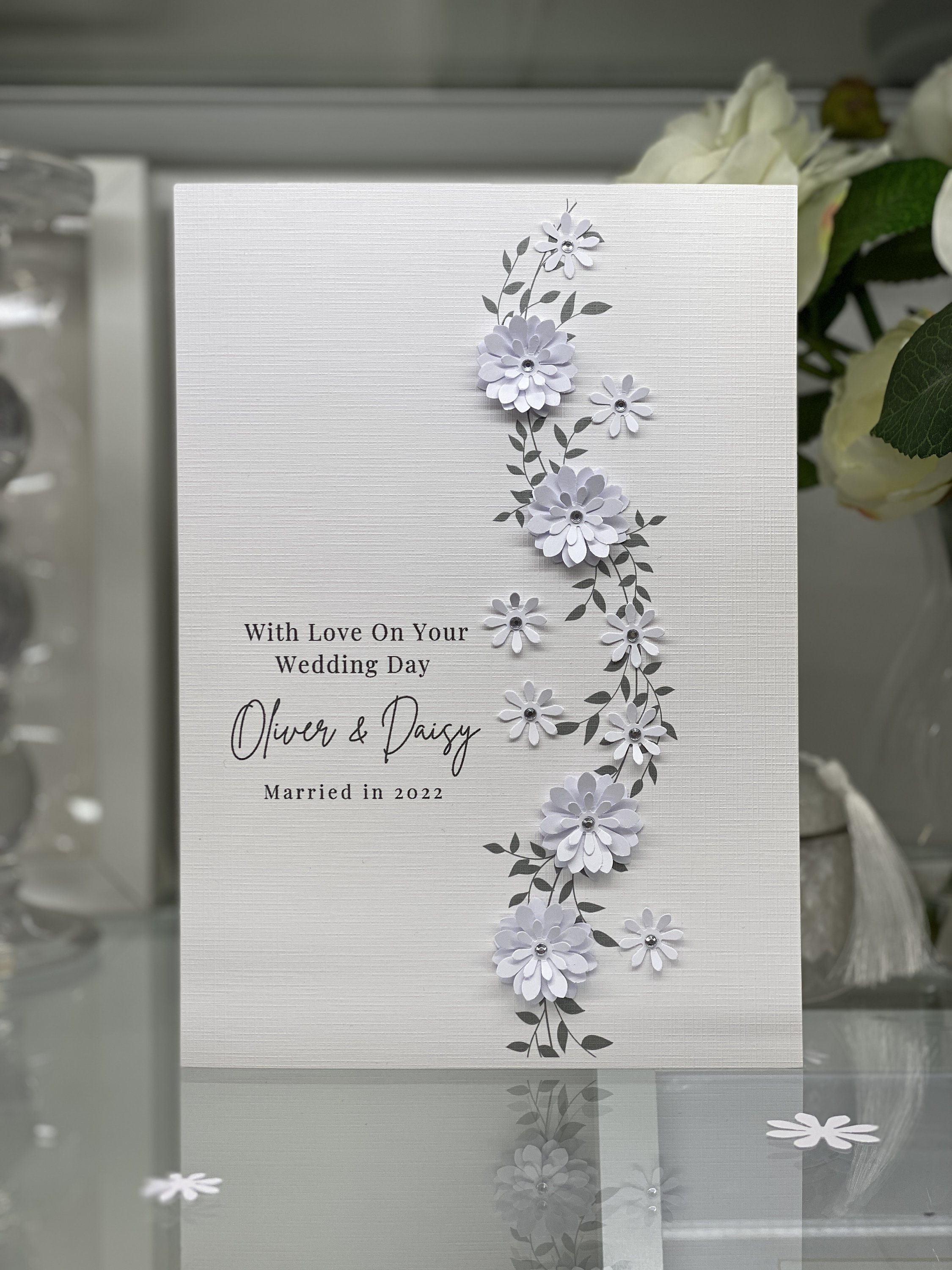 Personalised Wedding Card Simple Wedding Card Personalised | Etsy