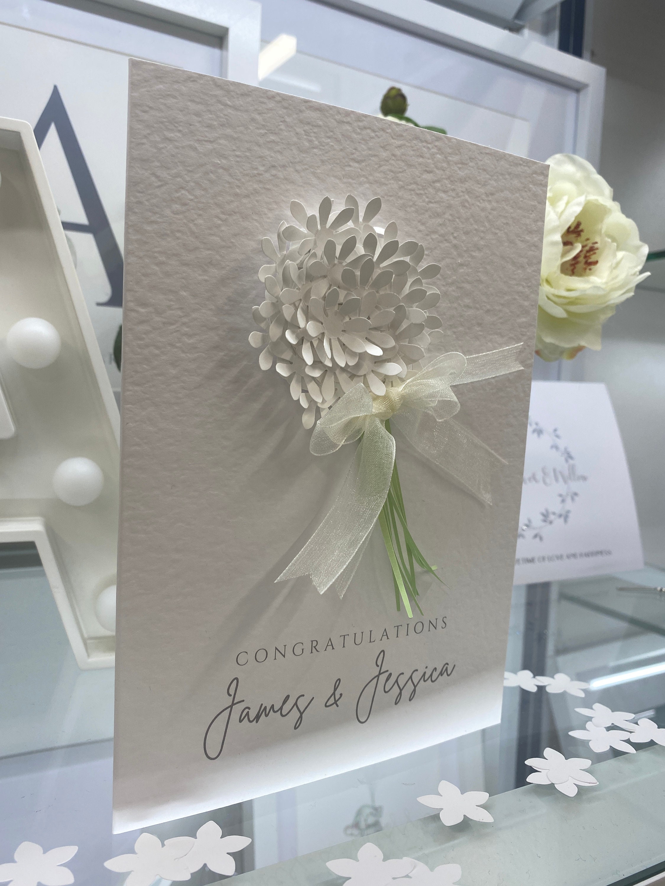 Personalised Wedding Card, Luxury Wedding Cards, Special Keepsake Card ...