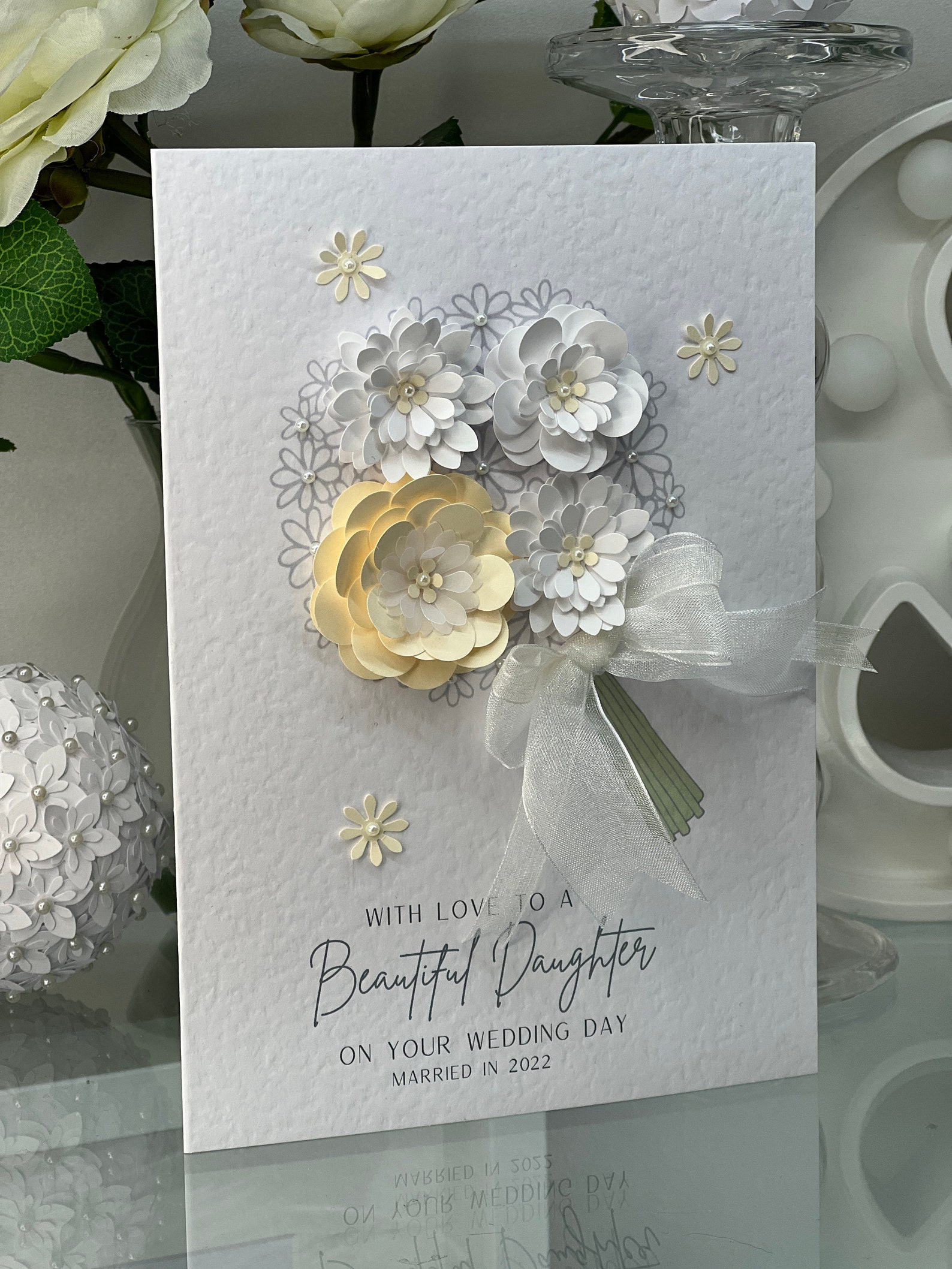 Daughter Wedding Day Card, Daughter Wedding Card, Bride Card, Bride ...