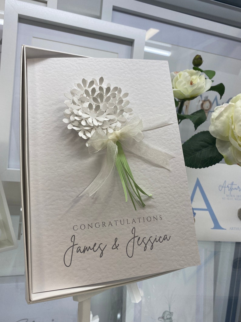 Personalised Wedding Card, Luxury Wedding Cards, Special Keepsake Card ...