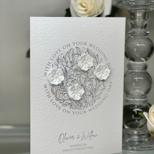 Personalised Wedding Card, Simple Wedding Card, Personalised Wedding ...