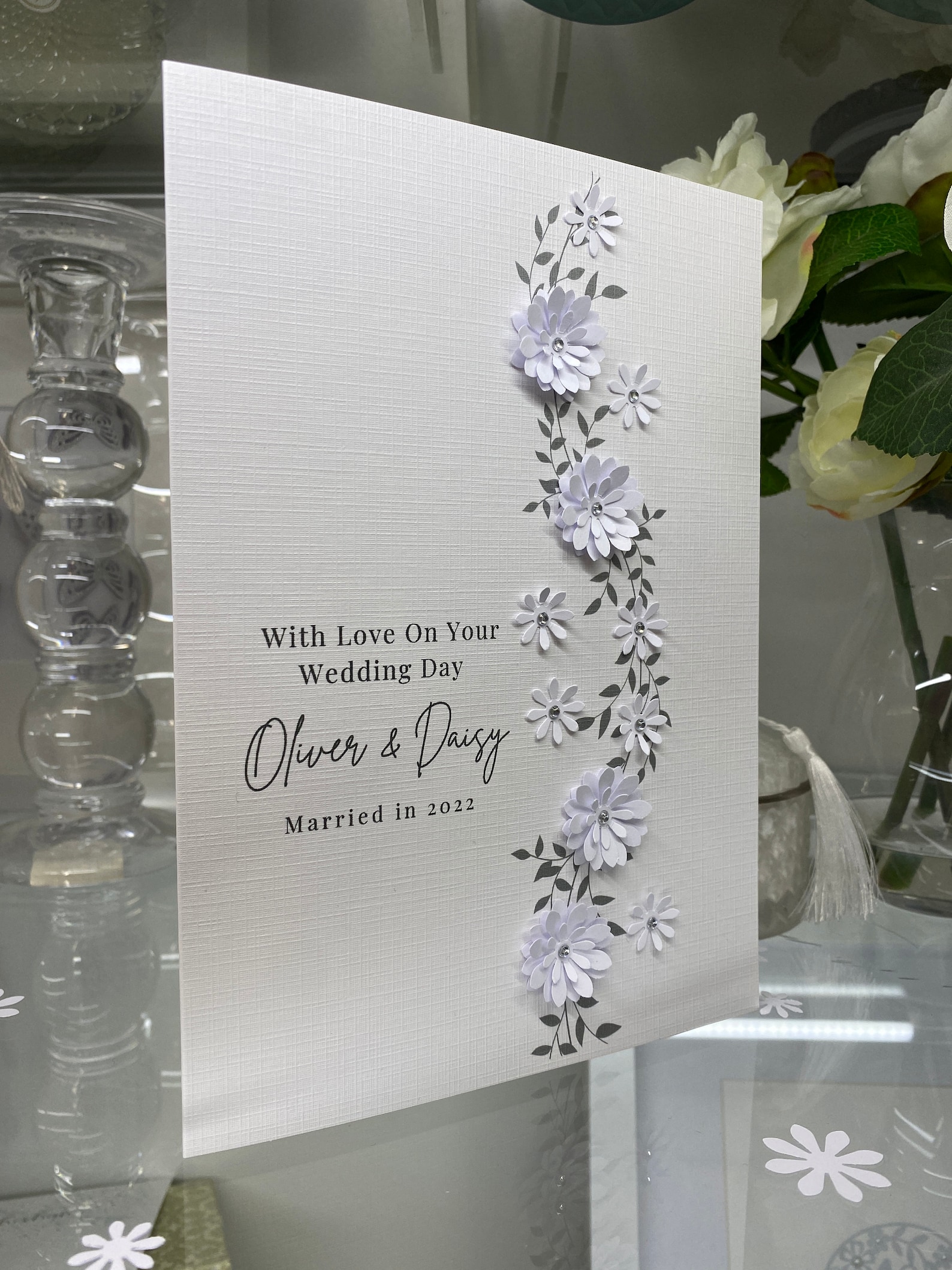 PERSONALISED Wedding Card, Luxury Wedding Cards, Special Keepsake Card ...