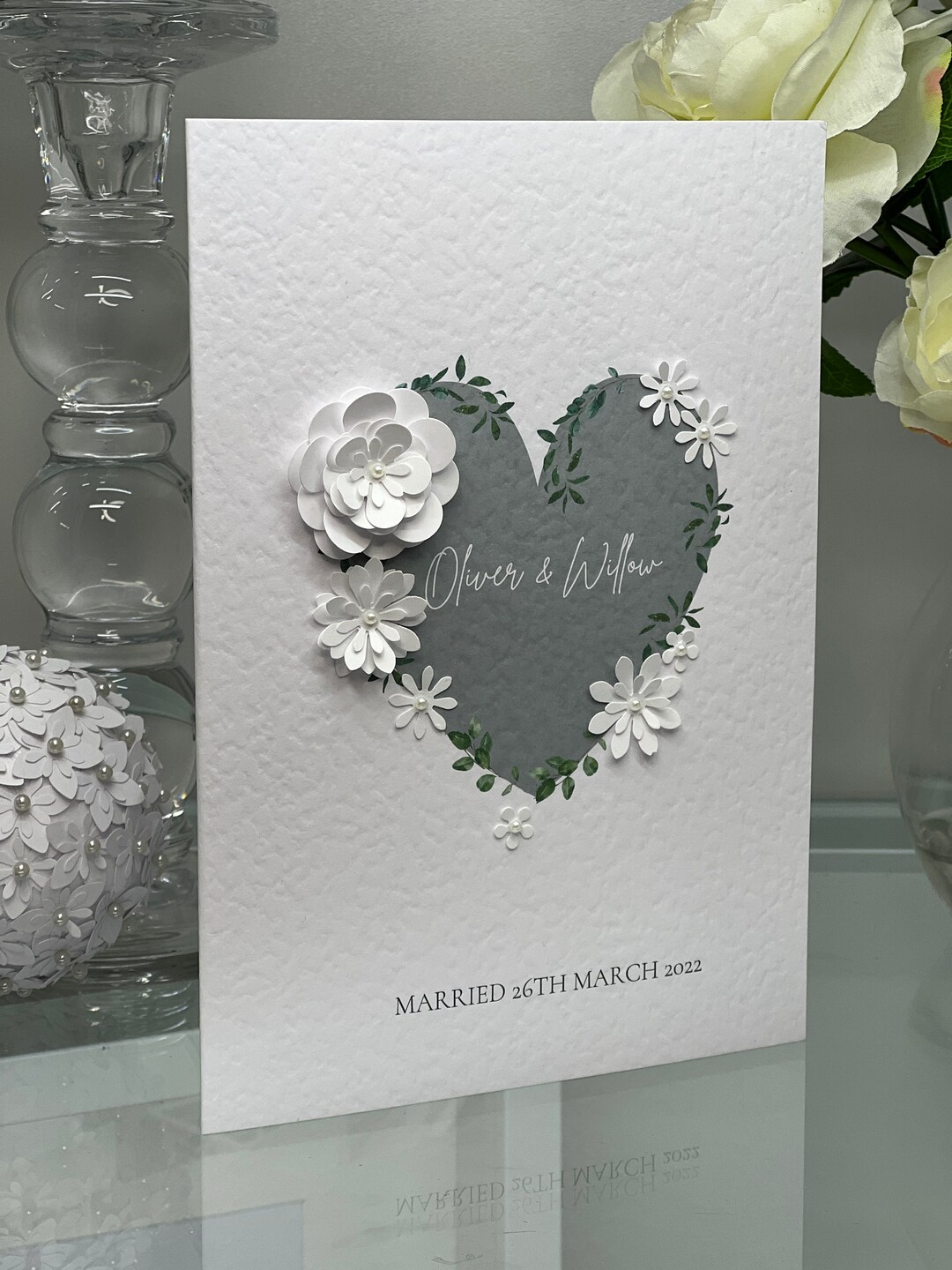 Personalised Wedding Card, Simple Wedding Card, Personalised Wedding ...