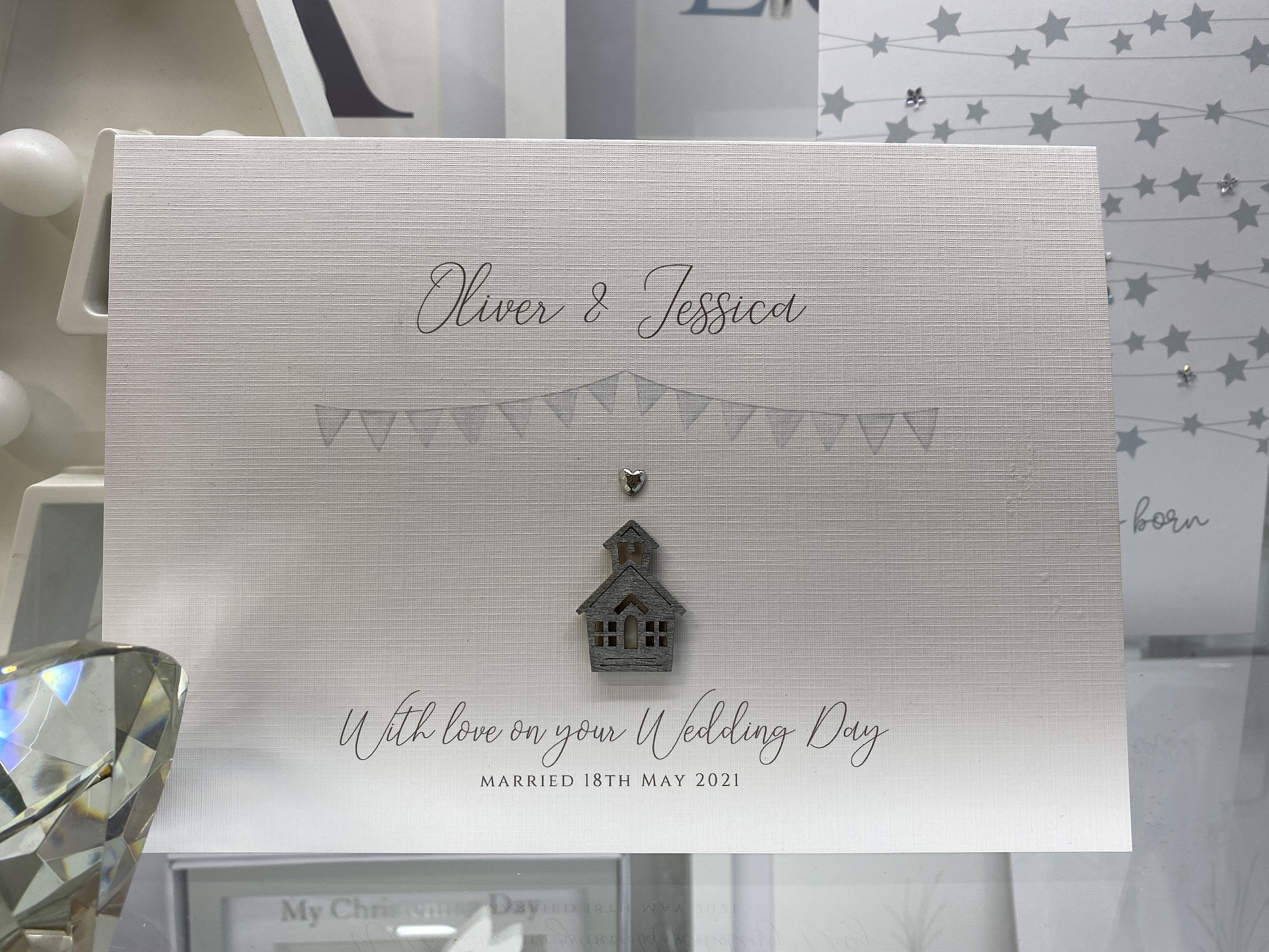Personalised Handmade Wedding Card Simple Wedding Card Grey - Etsy