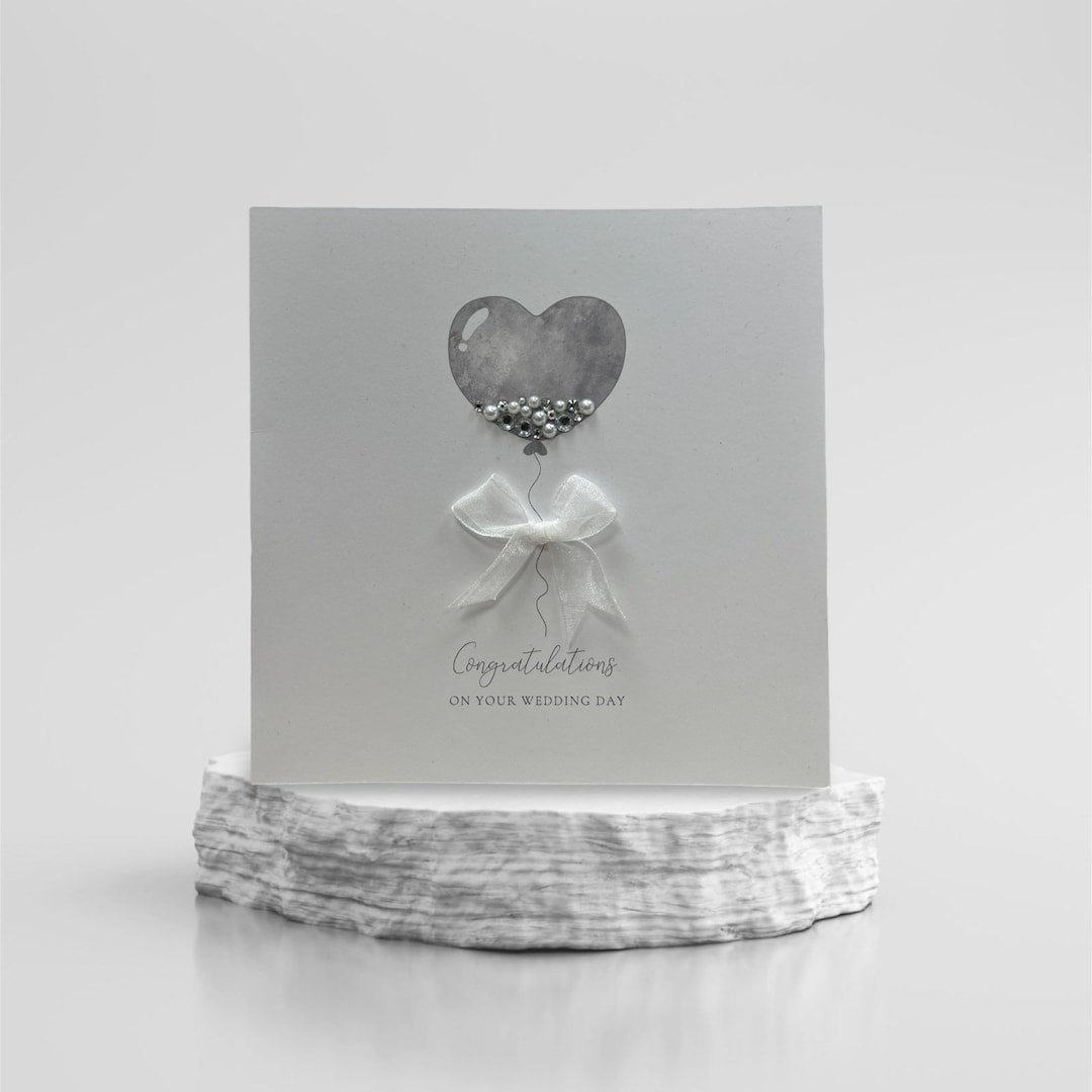 Personalised Wedding Card, Simple Wedding Card, Personalised Wedding ...