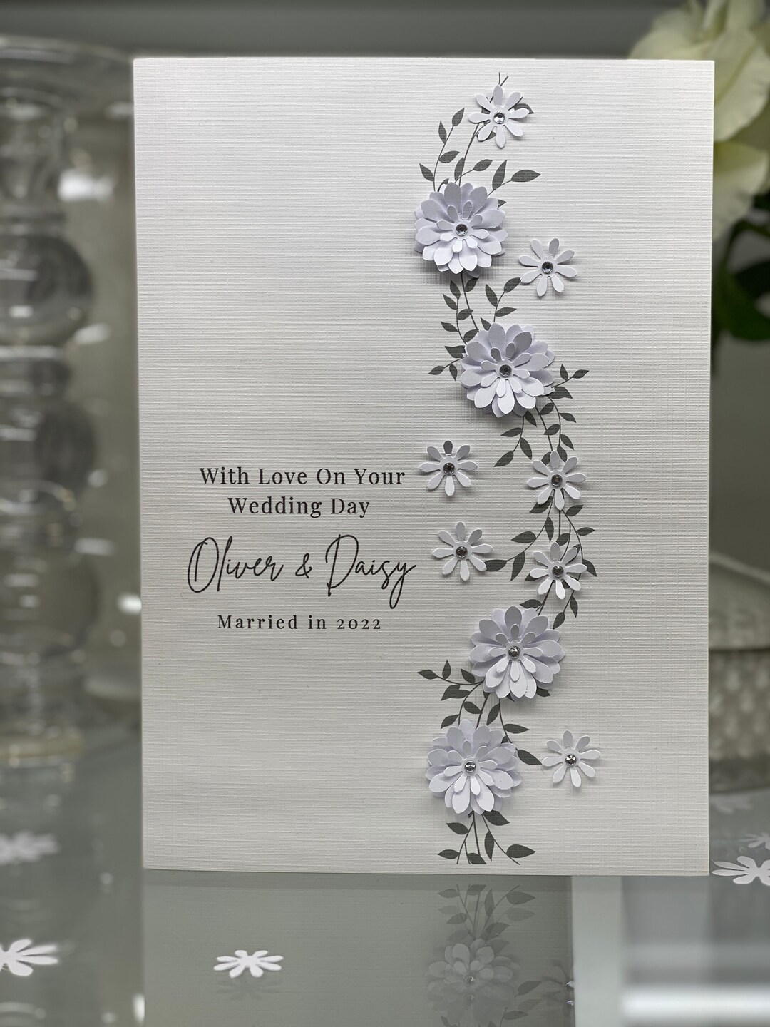 Personalised Wedding Card, Simple Wedding Card, Personalised Wedding ...