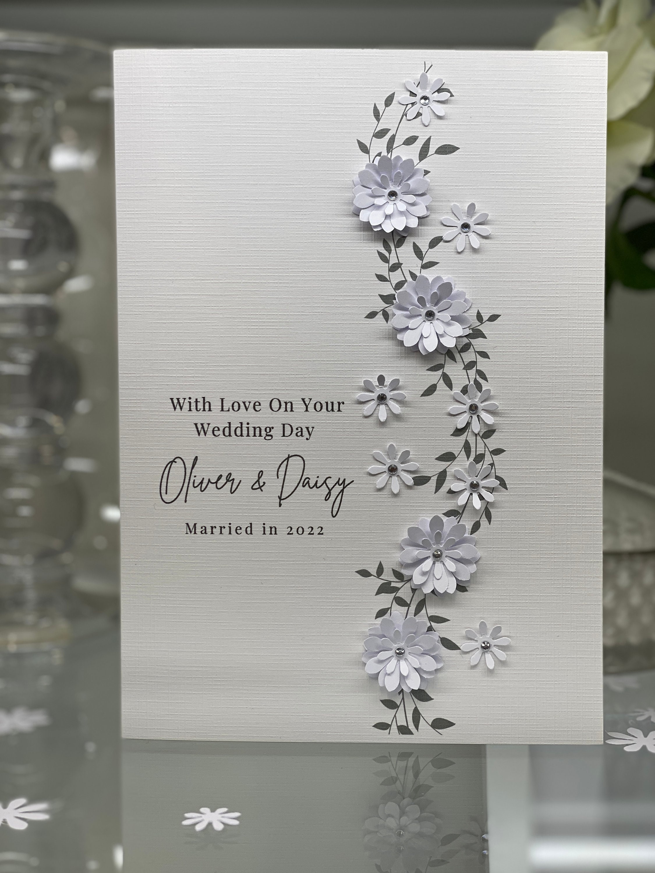 Personalised Wedding Card Simple Wedding Card Personalised | Etsy