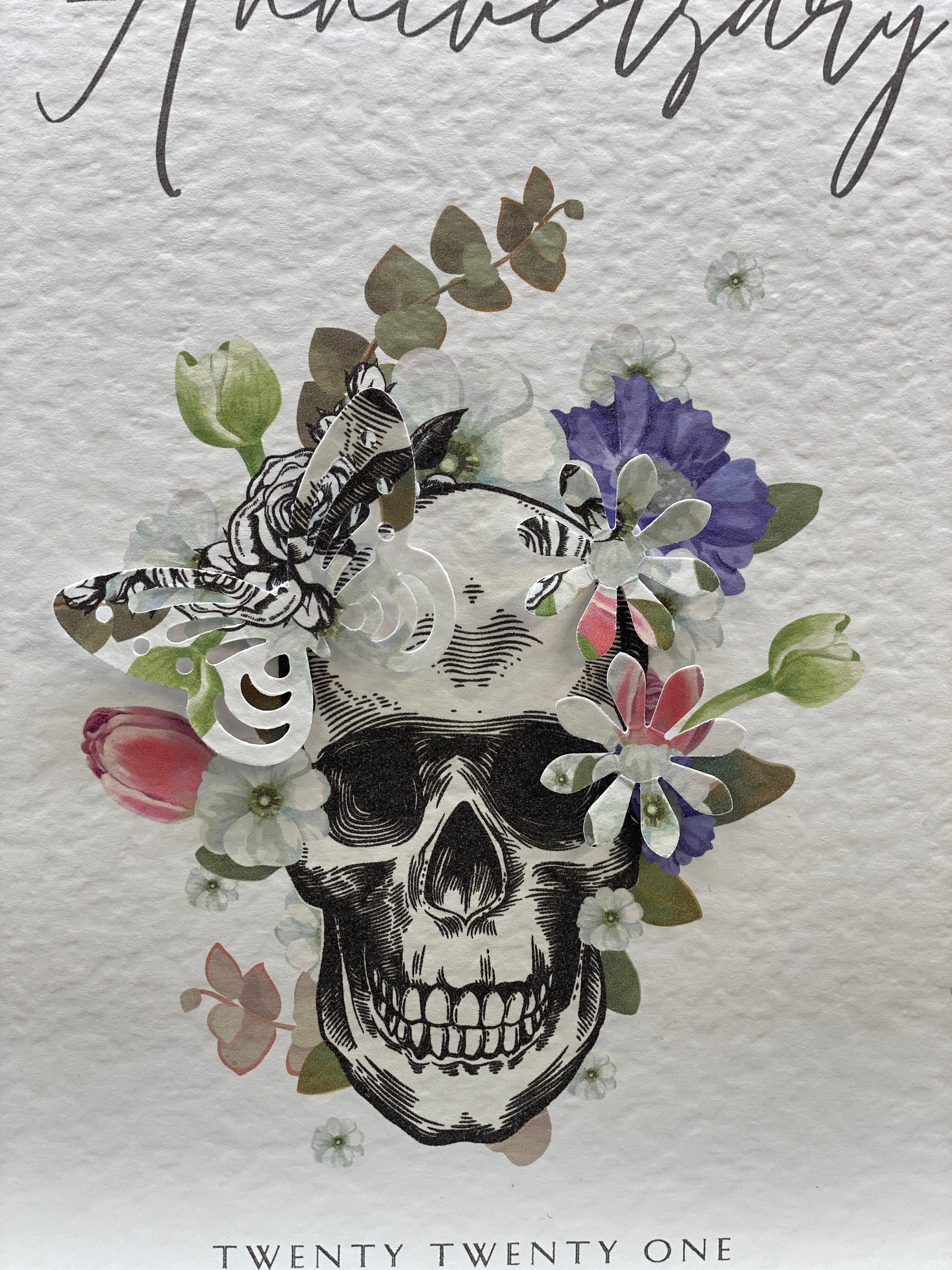 Wedding Anniversary Skull Card Personalised Skull Anniversary | Etsy