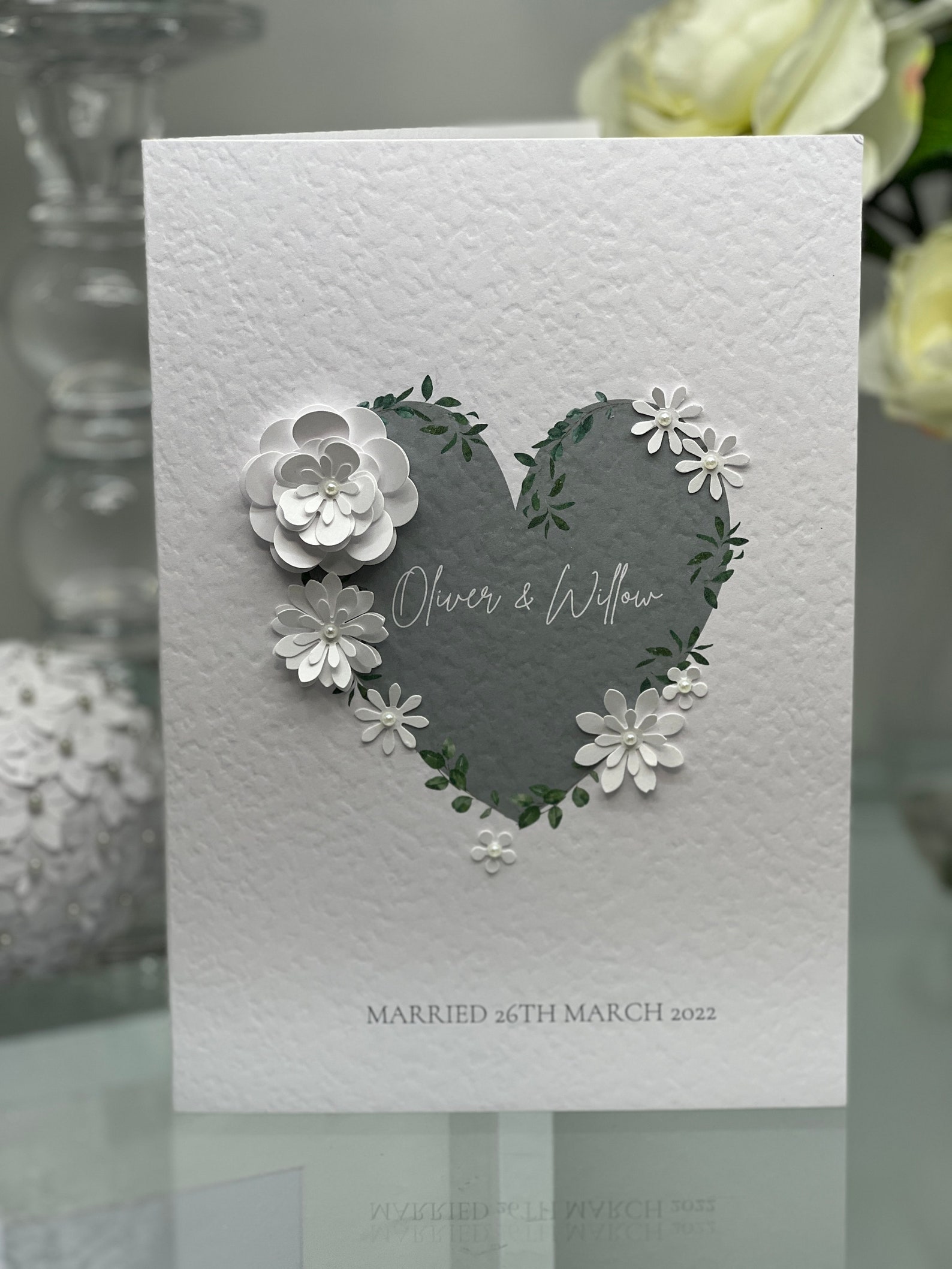 Personalised Wedding Card Simple Wedding Card Personalised - Etsy