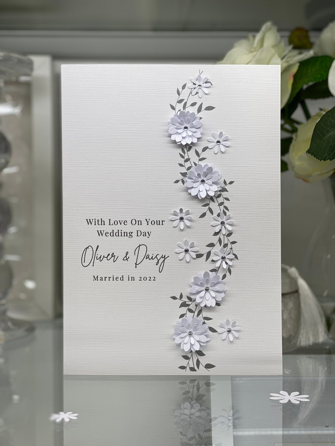 PERSONALISED Wedding Card, Luxury Wedding Cards, Special Keepsake Card ...