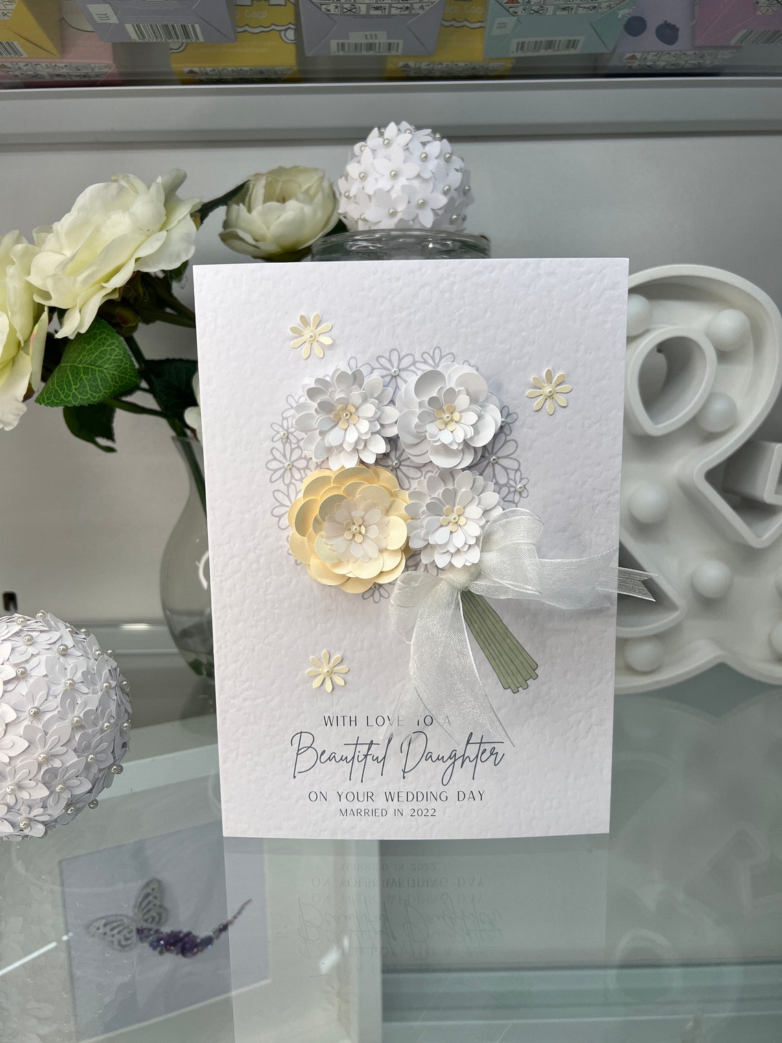 Daughter Wedding Day Card, Daughter Wedding Card, Bride Card, Bride ...