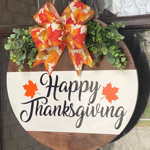 Fall Welcome Sign Decor Thanksgiving Front Door Wall Hanger - Etsy