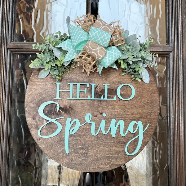Spring Door Hanger - Etsy