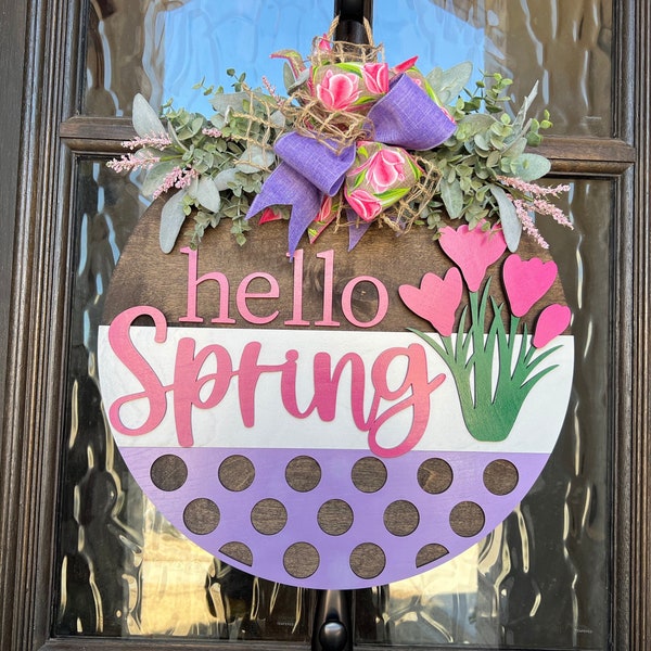 Spring Door Hanger - Etsy