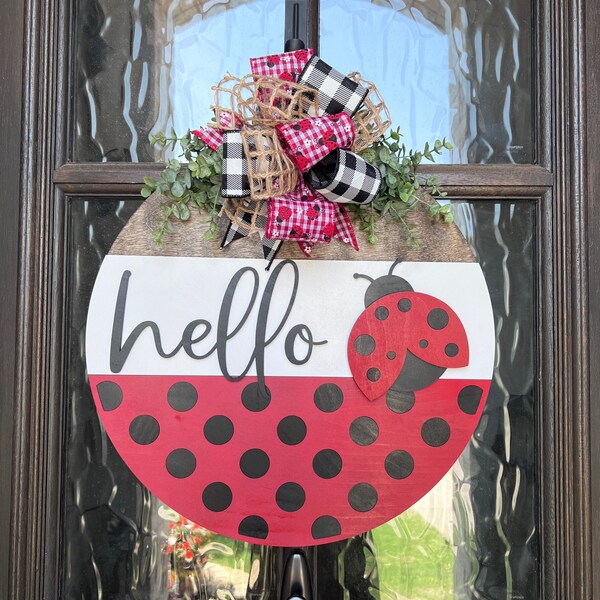 Ladybug Welcome Sign - Etsy