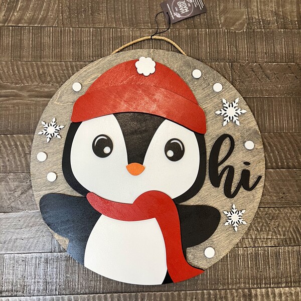 Penguin Door Sign - Etsy