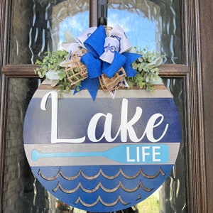 Front Door Decor Lake Life Lake House Decor Lake House Sign Welcome ...