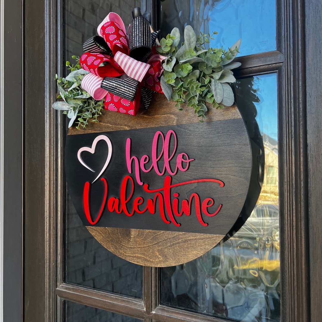 Valentines | Front Door Decor | Front Door Wreath | Happy Valentines ...