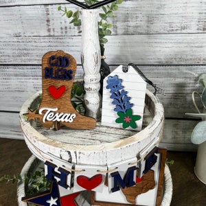 Texas Tiered Tray Decor | Texas Tray Decor | Tiered Tray Set | Tiered ...