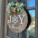 Christmas Welcome Sign Joy to the World Door Hanger Farmhouse Christmas ...