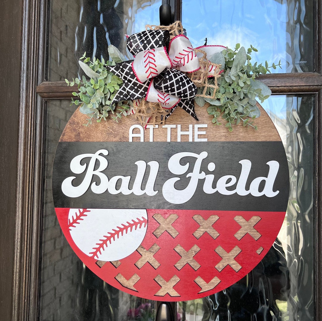 Baseball Front Door Decor at the Ball Field Welcome Sign - Etsy